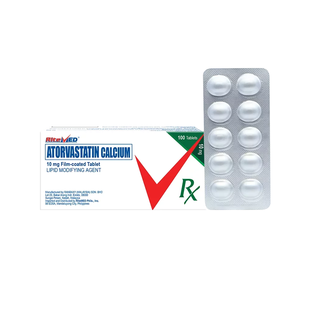 Buy Ritemed atorvastatin calcium 10mg film-coated tablet 1's online ...